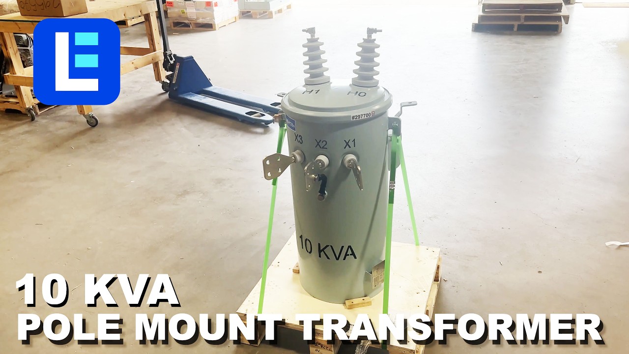 10 KVA Pole Mount Distribution Transformer - 7200/12470Y Grounded Wye Primary, 120/240V Secondary