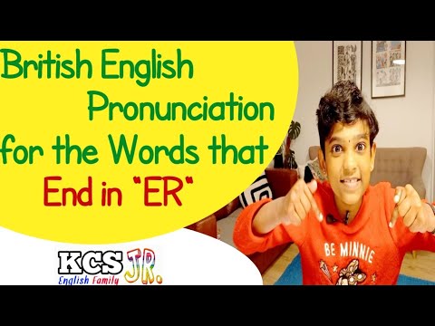 How to Pronounce the words that end in "ER"?|KCS Jr English Family