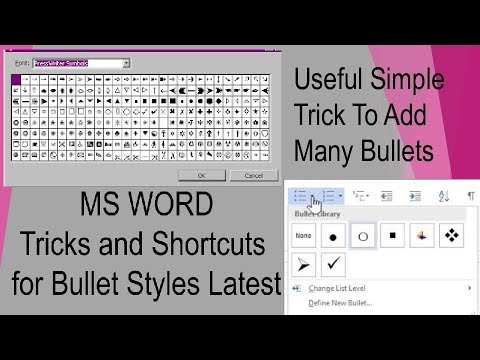 Ms-Word Bullet Styles with Shortcuts and Tricks Latest