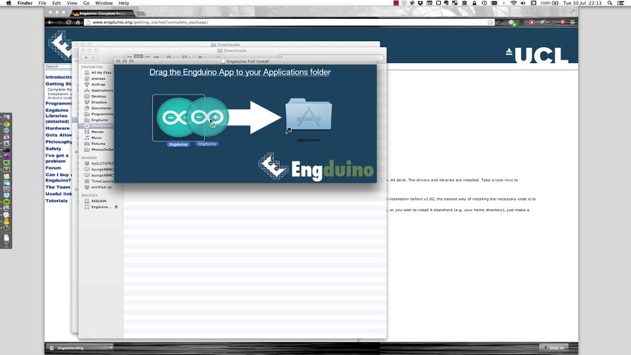 Engduino install instructions for Mac OS X
