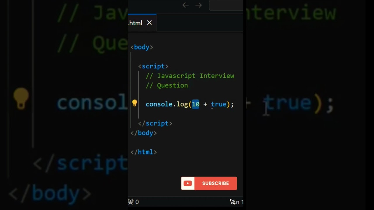 Javascript Interview Question #shorts