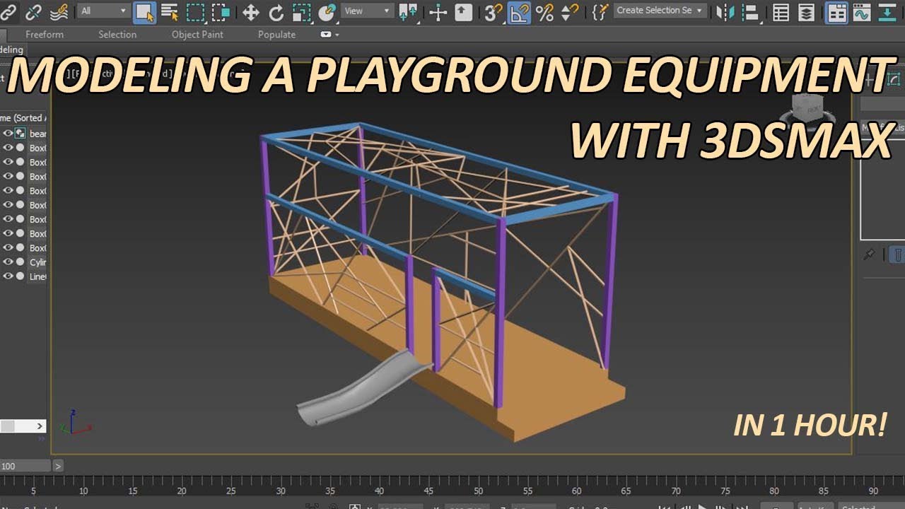 Modeling a Playground Equipment with 3dsMax IN 1 HOUR
