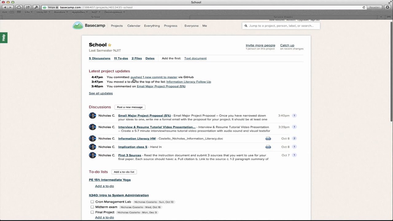 Integrate Basecamp and Github