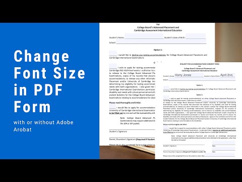 How to Change Font Size in PDF Fillable Form with or without Acrobat?