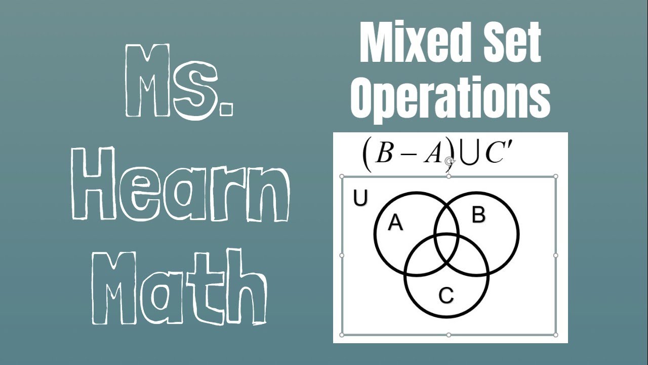 Set Theory Chapter: An example with Union, Complement, and Difference