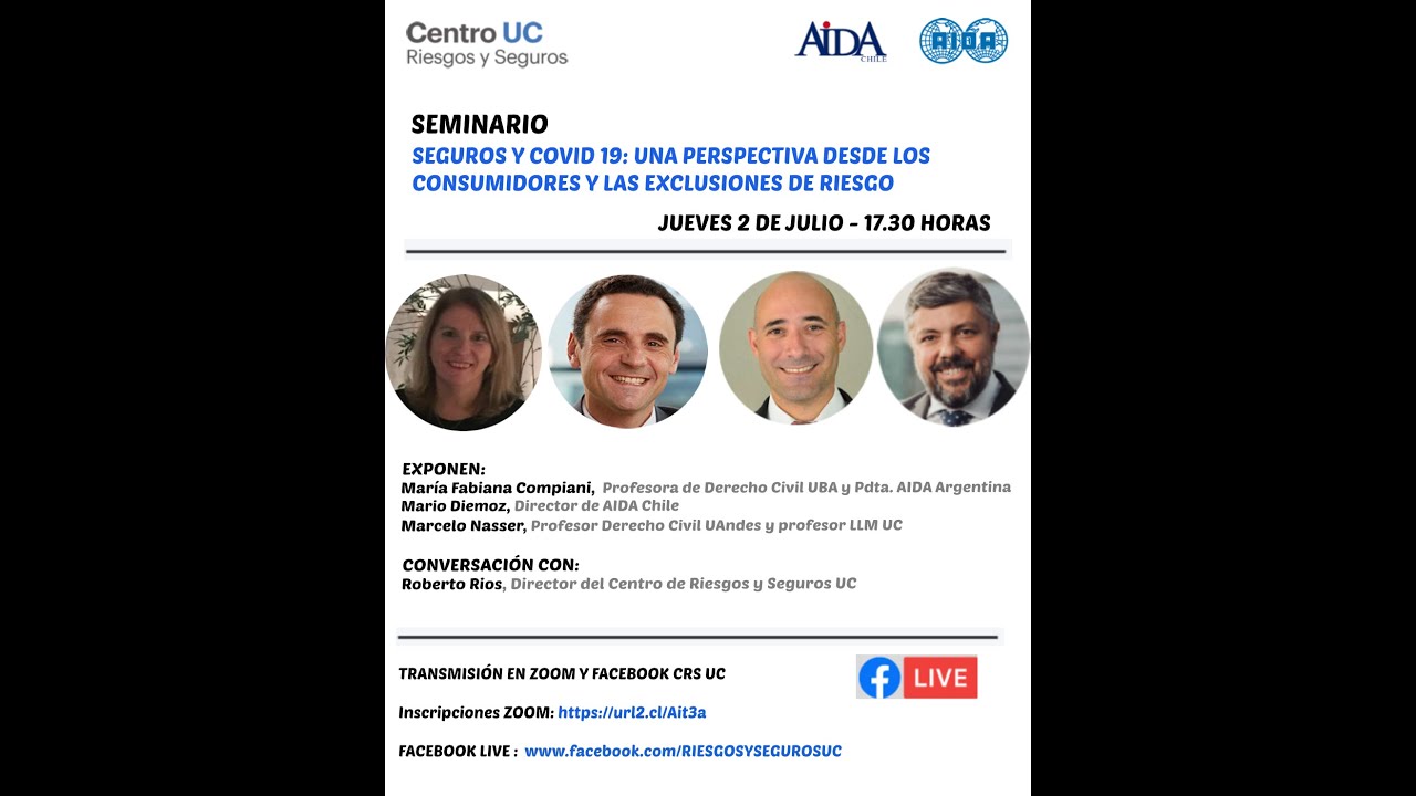 Seminario Seguros y COVID 19: Una perspectiva desde los consumidores y las exclusiones de riesgo