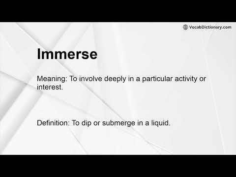 Immerse Meaning