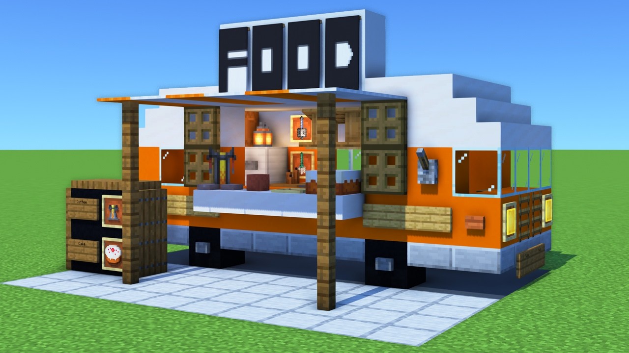 How to Build a Food Truck in Minecraft! 🛻🍔 [Easy Tutorial] - Minecraft ...