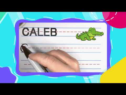 How To Write CALEB | Write With Me! -- FOR KIDS