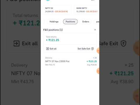 F&O trading live profit | f&o me trading kaise kare groww app | groww app future and option trading