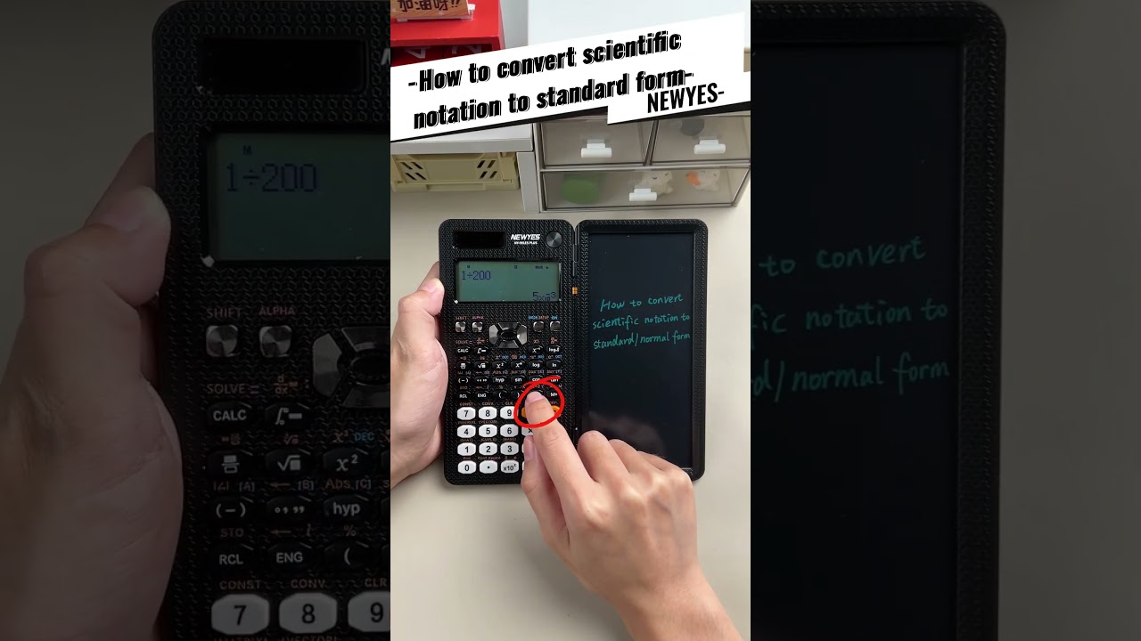 How to convert scientific notation to standard form in the scientific calculator #newyes #calculator