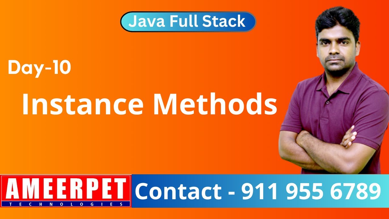 Instance Methods in Java | By Srinivas | Ameerpet Technologies
