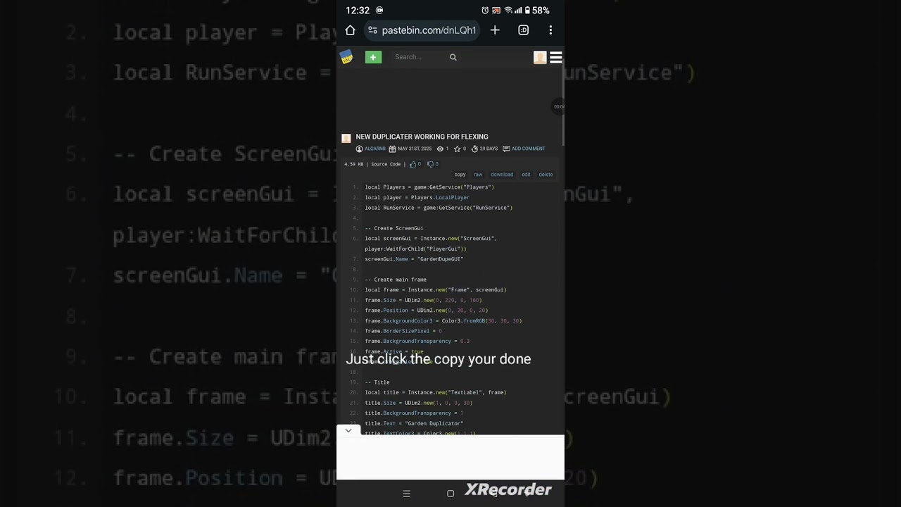 how to copy my script
