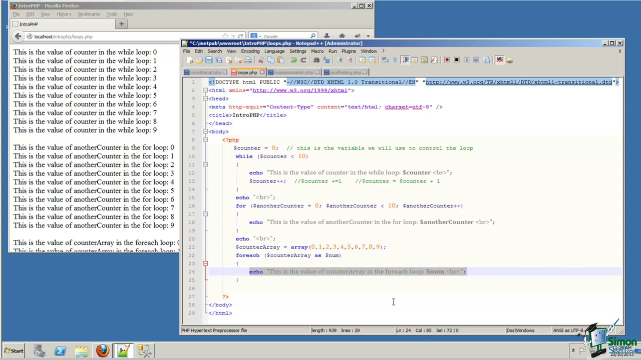 009 Repeating Codes Exercise 4 | #PHP #Programming Training #Course