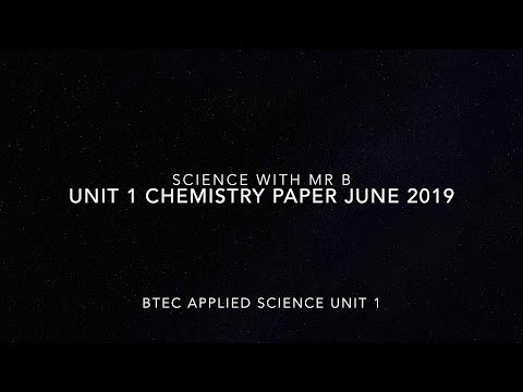 BTEC unit 1 Chemistry June 2019 paper Model answers