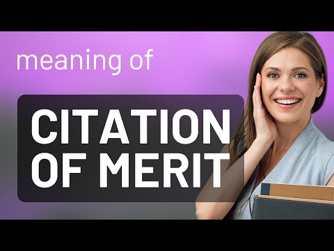 Unlocking the Meaning: "Citation of Merit"