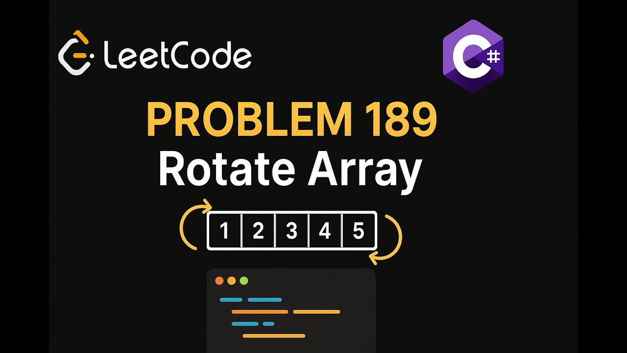 LeetCode 189: Rotate Array | C# Solution | In-Place Manipulation