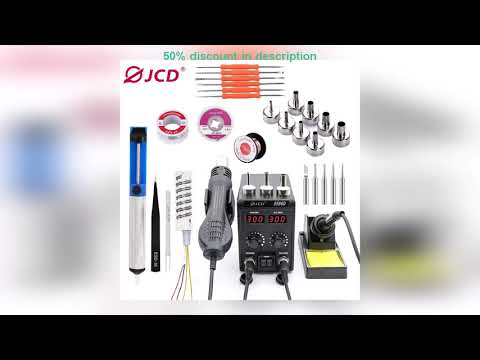 #JCD 8586D Soldering Station 2 IN 1 750W Hot Air Gun LCD Dual Digital Display Electric Soldering