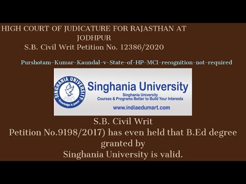 Singhania university
