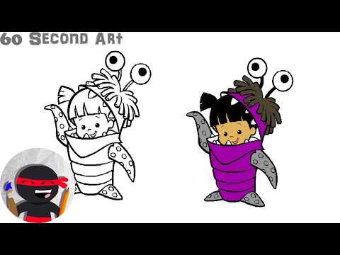 Boo Monsters inc Drawing Step by Step – I'm Youtuber – Follow my videos ...