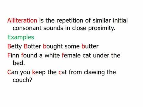 Alliteration examples/What is alliteration? @SEA779