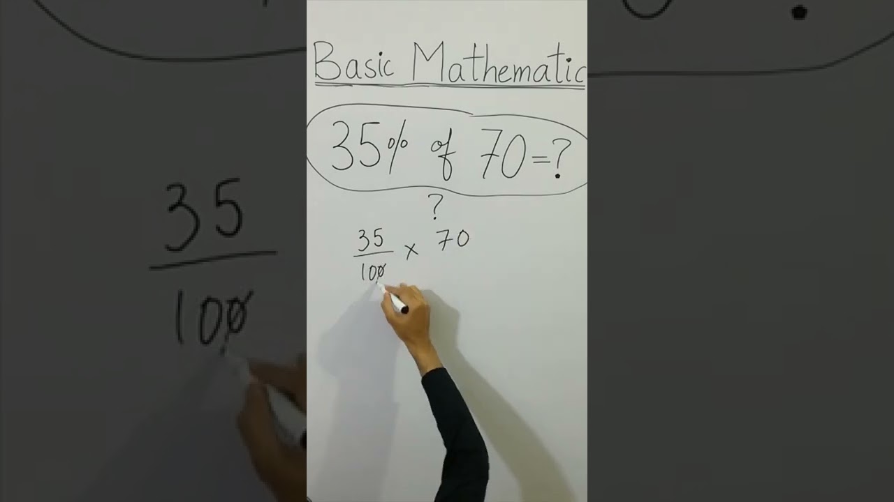 😳 CLEAN BASIC MATHEMATICS 35% of 70=? NO CALCULATORS ALLOWED! #Shorts