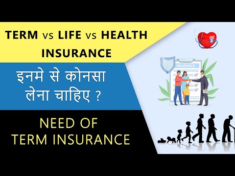 Difference Between Term Insurance, Life Insurance and Health insurance | Hindi