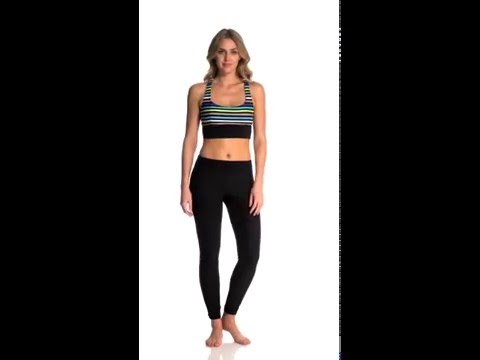 Beach House Swimwear Rockland Stripe Racer Back Sport Bikini Top | SwimOutlet.com
