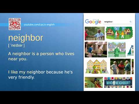 Neighbor : a2 level english vocabulary lesson, www.LipLix.com