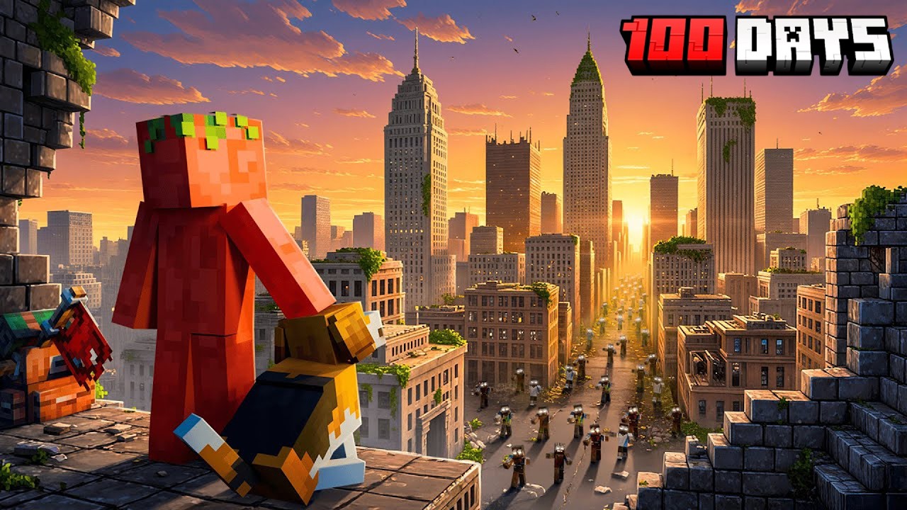 100 DAYS IN ABANDONED LOS ANGELES IN MINECRAFT