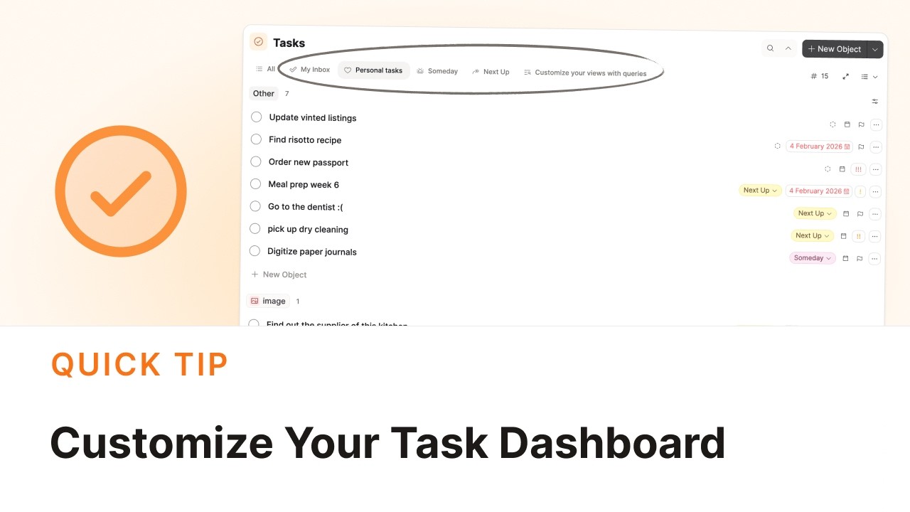 Customize Your Task Setup