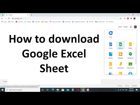 How to download Google Excel Sheets to your PC and Laptop | Google Excel Templates