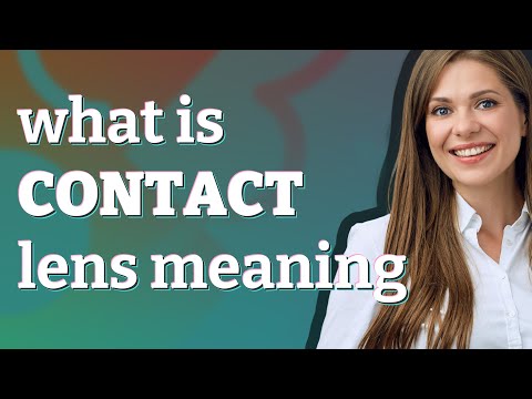 Contact lens | meaning of Contact lens