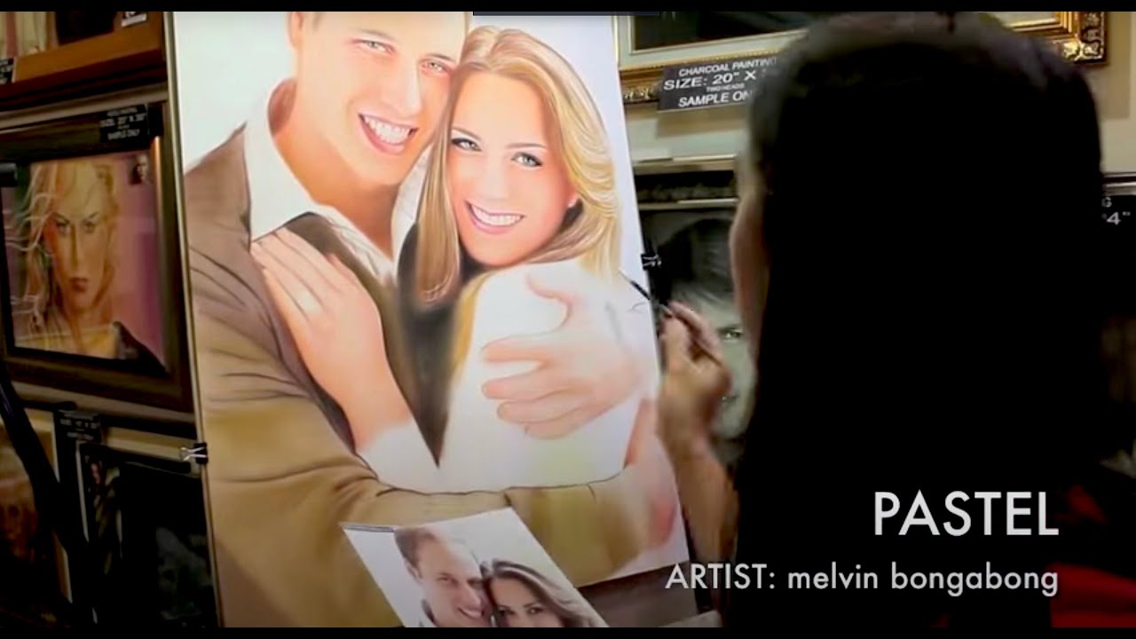 Timelapse | Prince William and Kate Middleton Portrait Painting art by Melvin B.| Pastel Painting