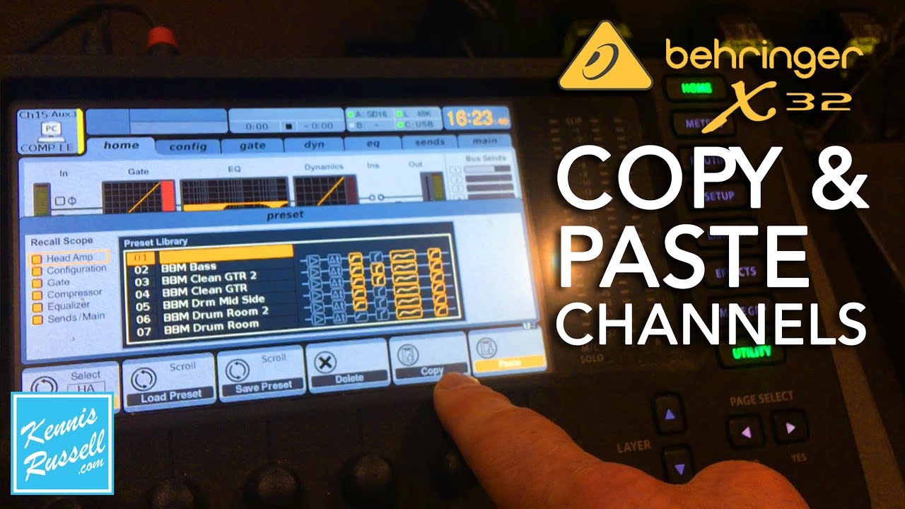 Copy and Paste Channels | Behringer X32 -  Mini Tutorial