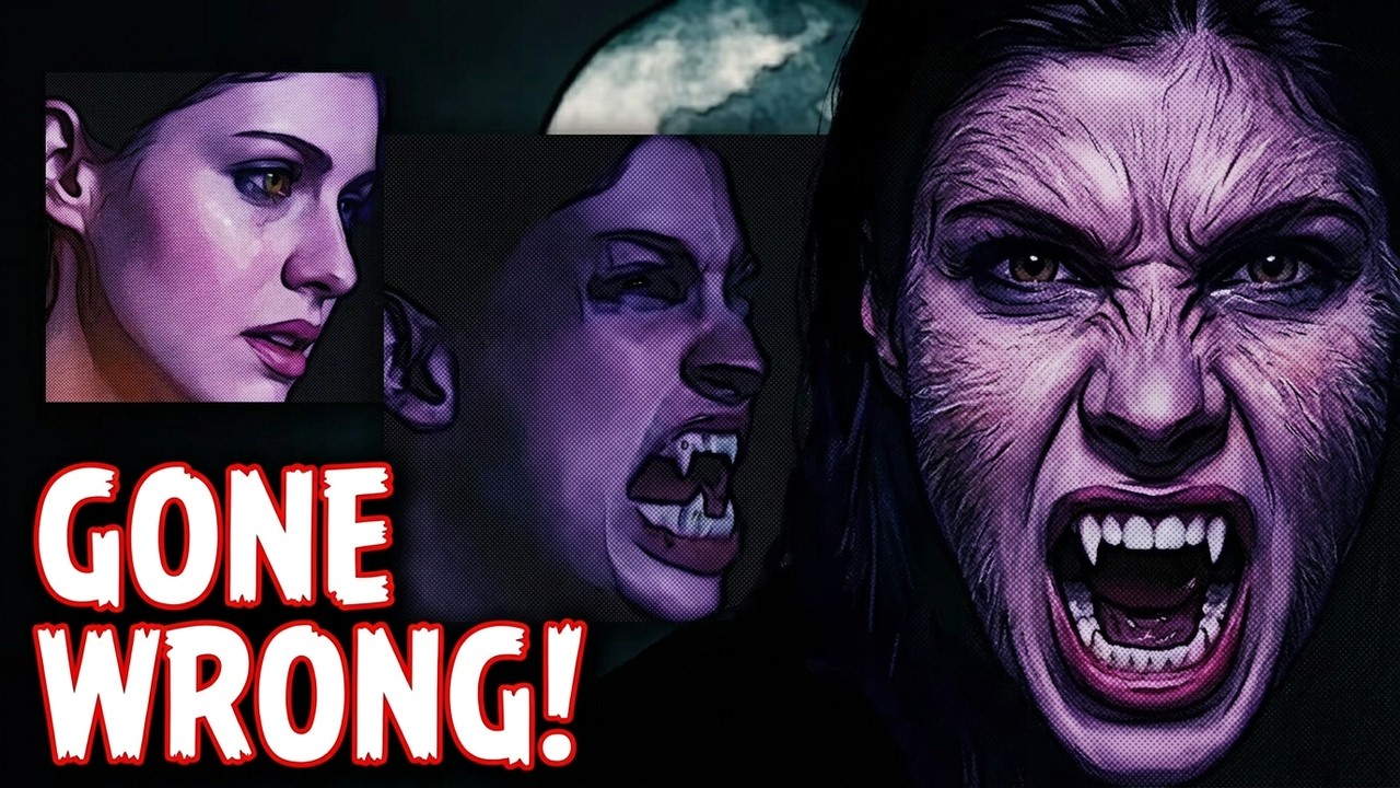 FEMALE WEREWOLF TRANSFORMATION GONE WRONG! Animated Horror Short