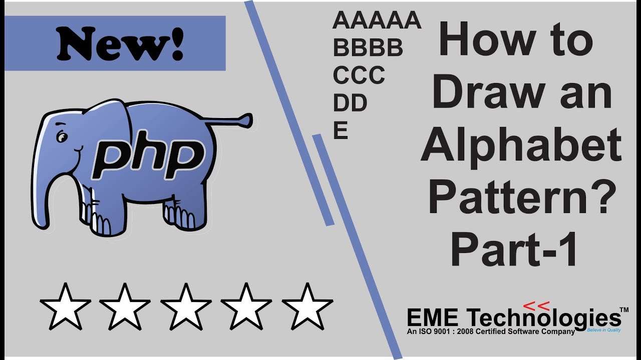 How to Draw an Alphabet Pattern in PHP Part - 1