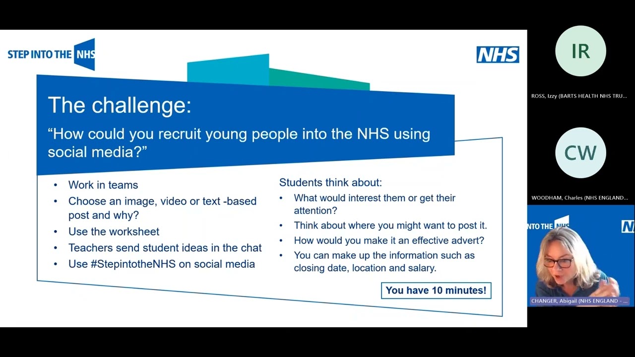 Step into the NHS day for KS3 - spotlight session two (solve the NHS challenge)
