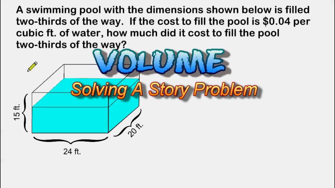 Volume Story Problem - Capacity And Cost
