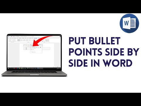 How To Put Bullet Points Side By Side In Word -  In Two Columns