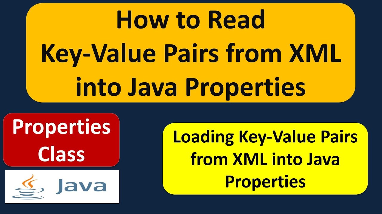 How to Read Key-Value Pairs from XML into Java Properties | Java properties | Java Tutorial