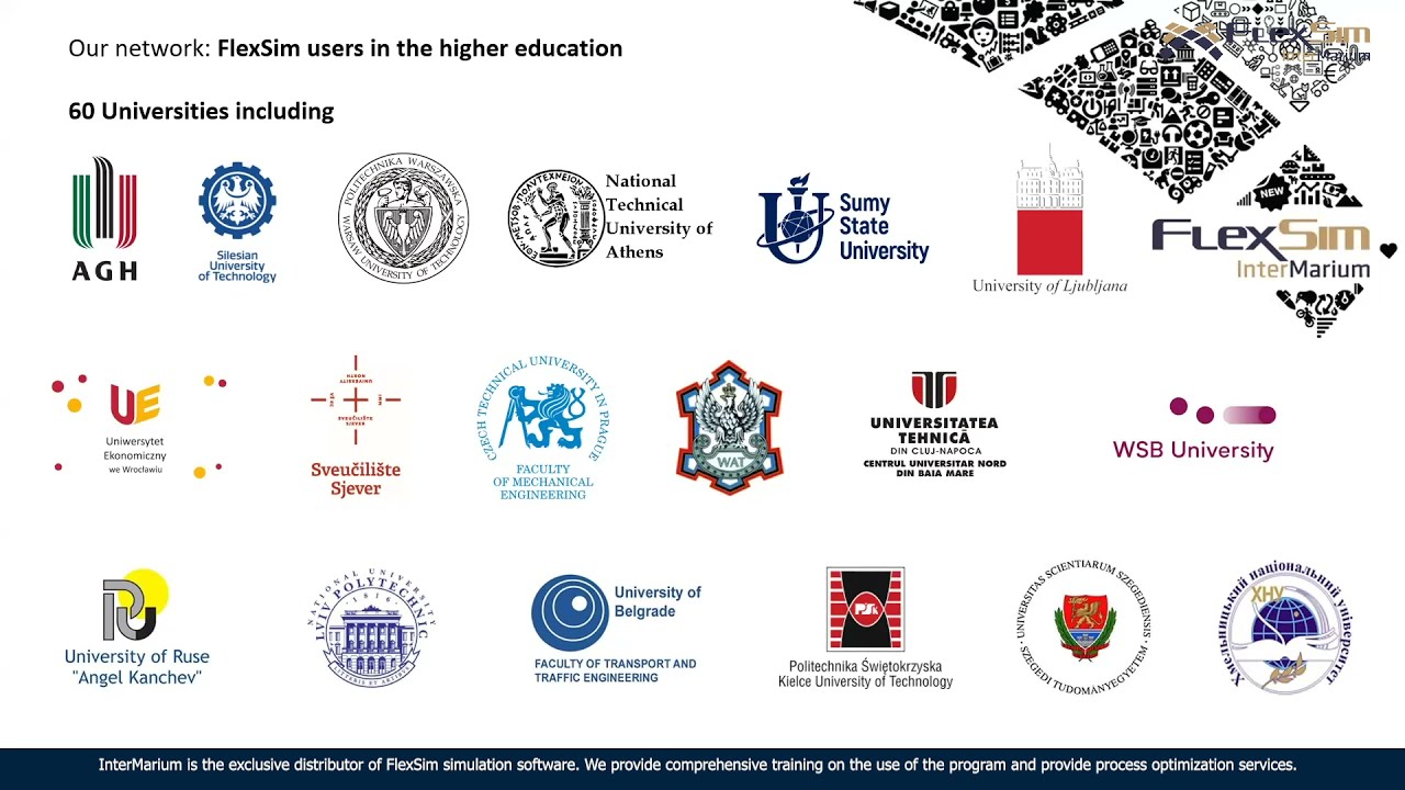 FlexSim in education #1 Academic FlexSim users, the power of Networking.