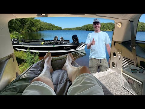 24 Hours SUV Camping & Fishing with New Boat - Ft. Mav
