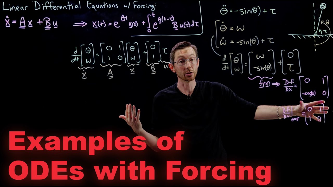 Systems of Differential Equations with Forcing: Example in Control Theory