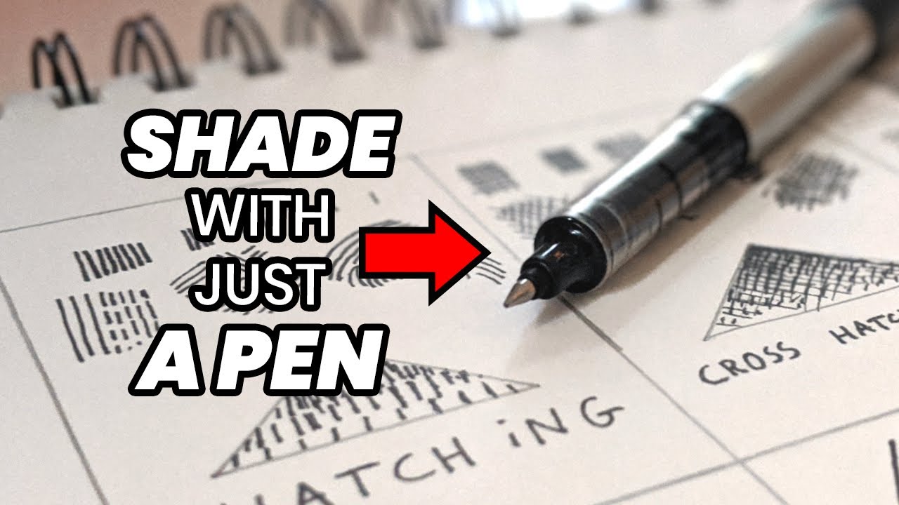 How to shade with just a pen - Drawing for beginners