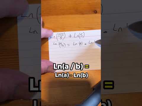 Natural log quotient no calculator