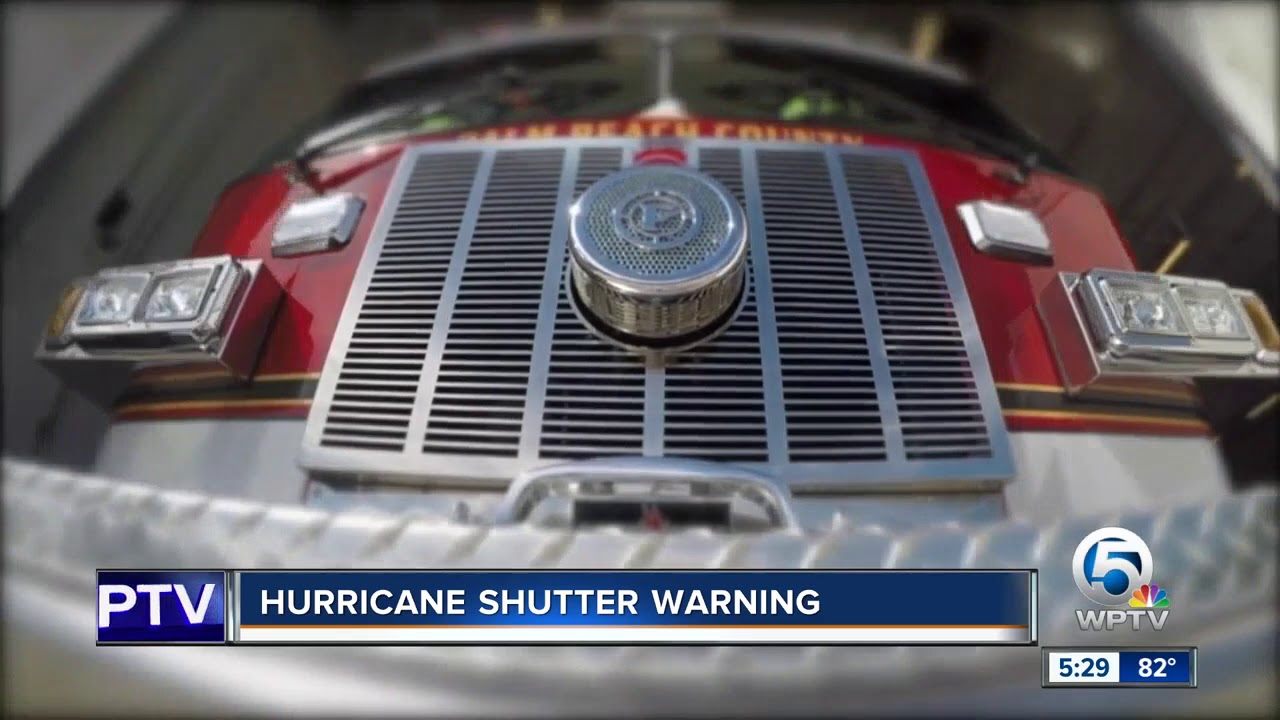 Hurricane shutter warning
