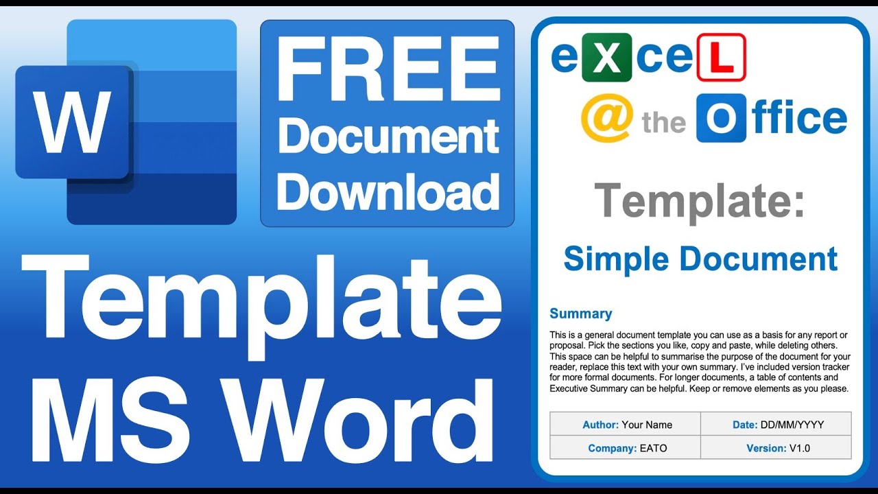 MS Word: Simple Document Template
