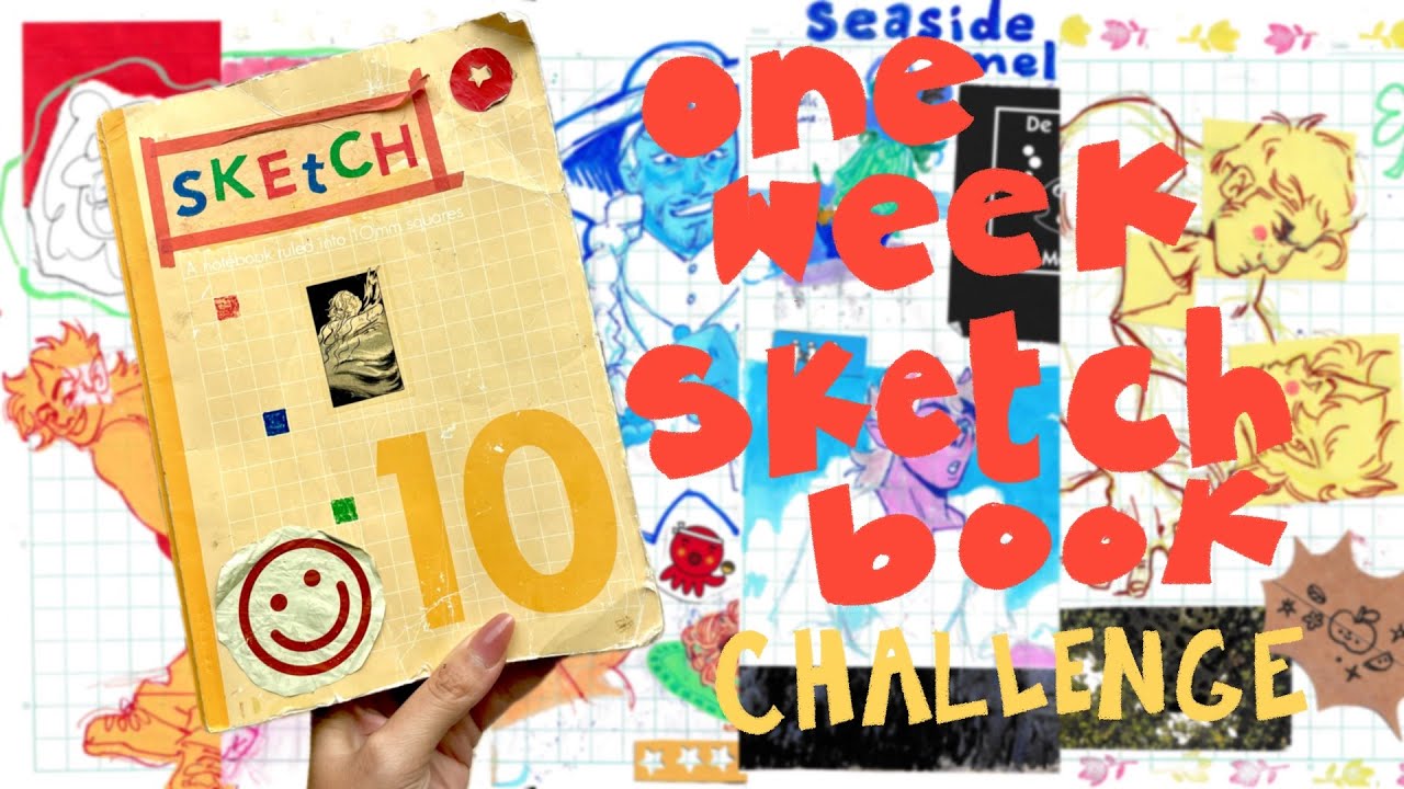 finishing my sketchbook in one week ✦ drawing everyday challenge