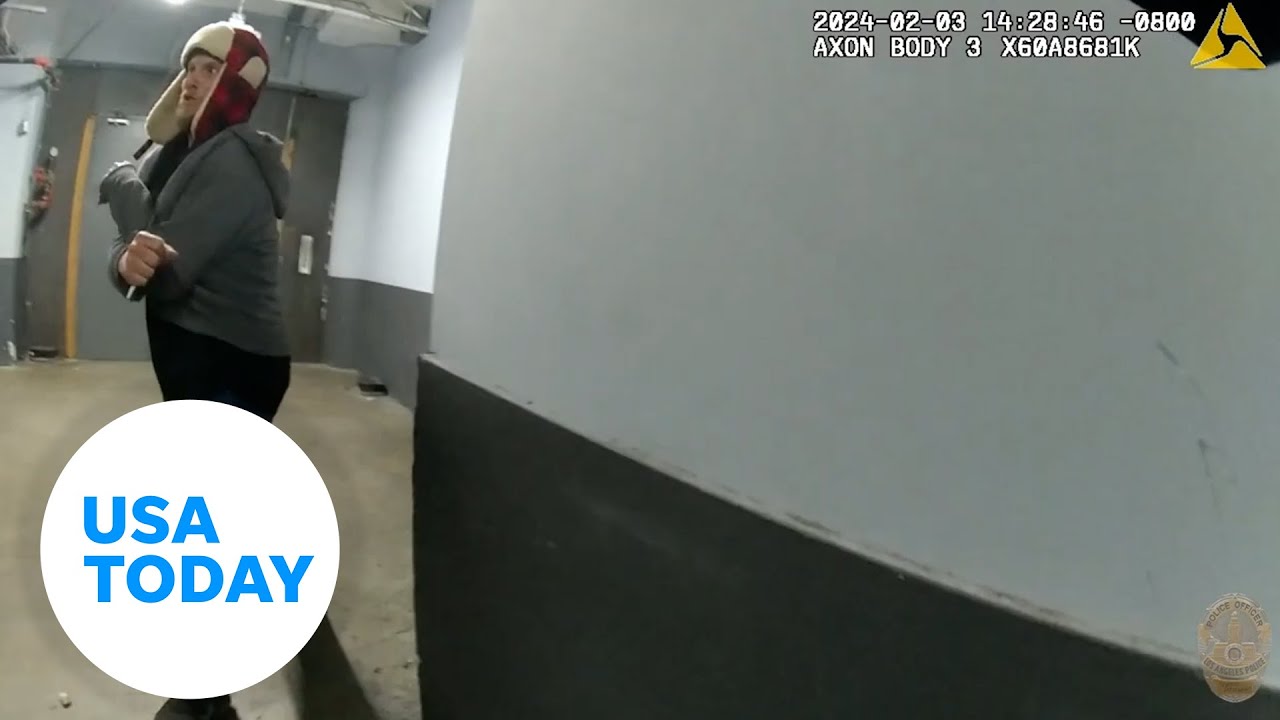 LAPD releases footage of fatal shooting of man holding a plastic fork | USA TODAY